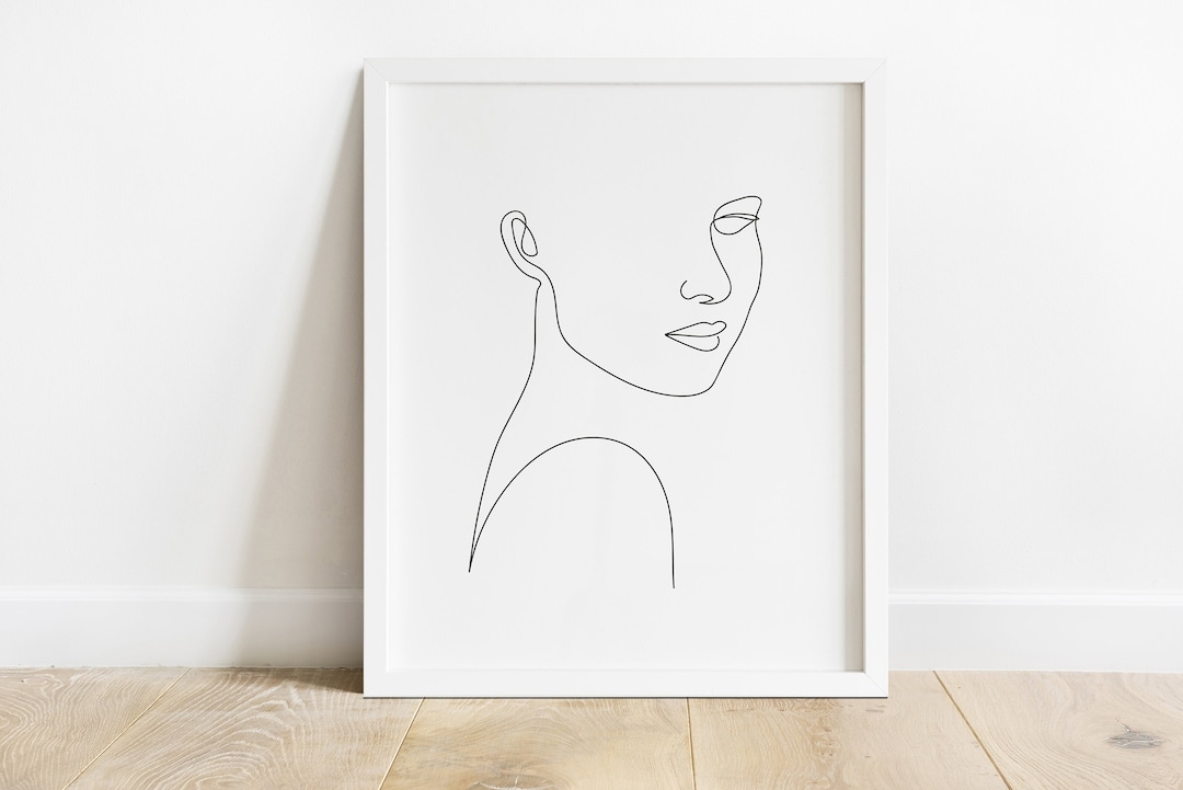 Line Drawing Portrait, Woman Line Art, Face Line Drawing, Female ...