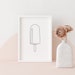 Orange Ice Lolly Line Drawing, Popsicle Line Art, Ice Cream Wall Print ...