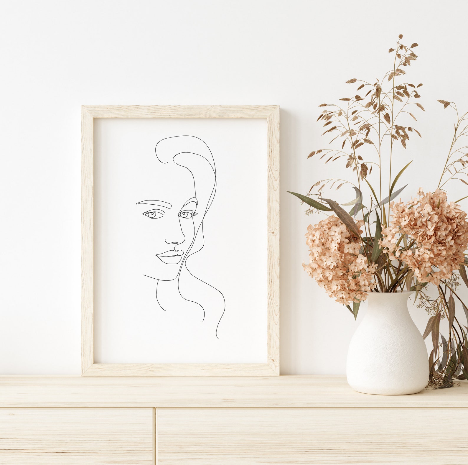 Girl Power Line Art Strong Female Line Drawing Gorgeous - Etsy