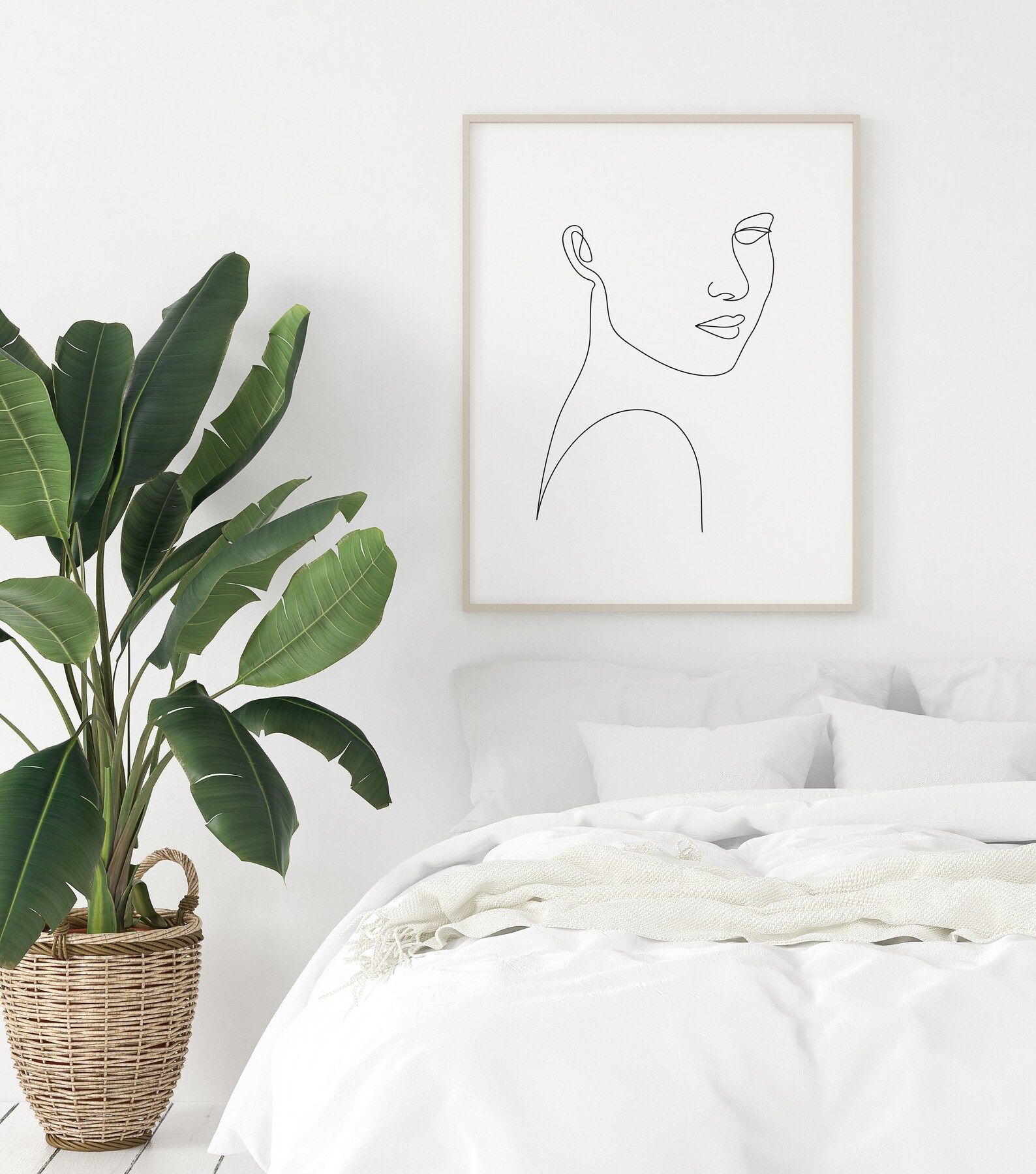 Line Drawing Portrait Woman Line Art Face Line Drawing - Etsy