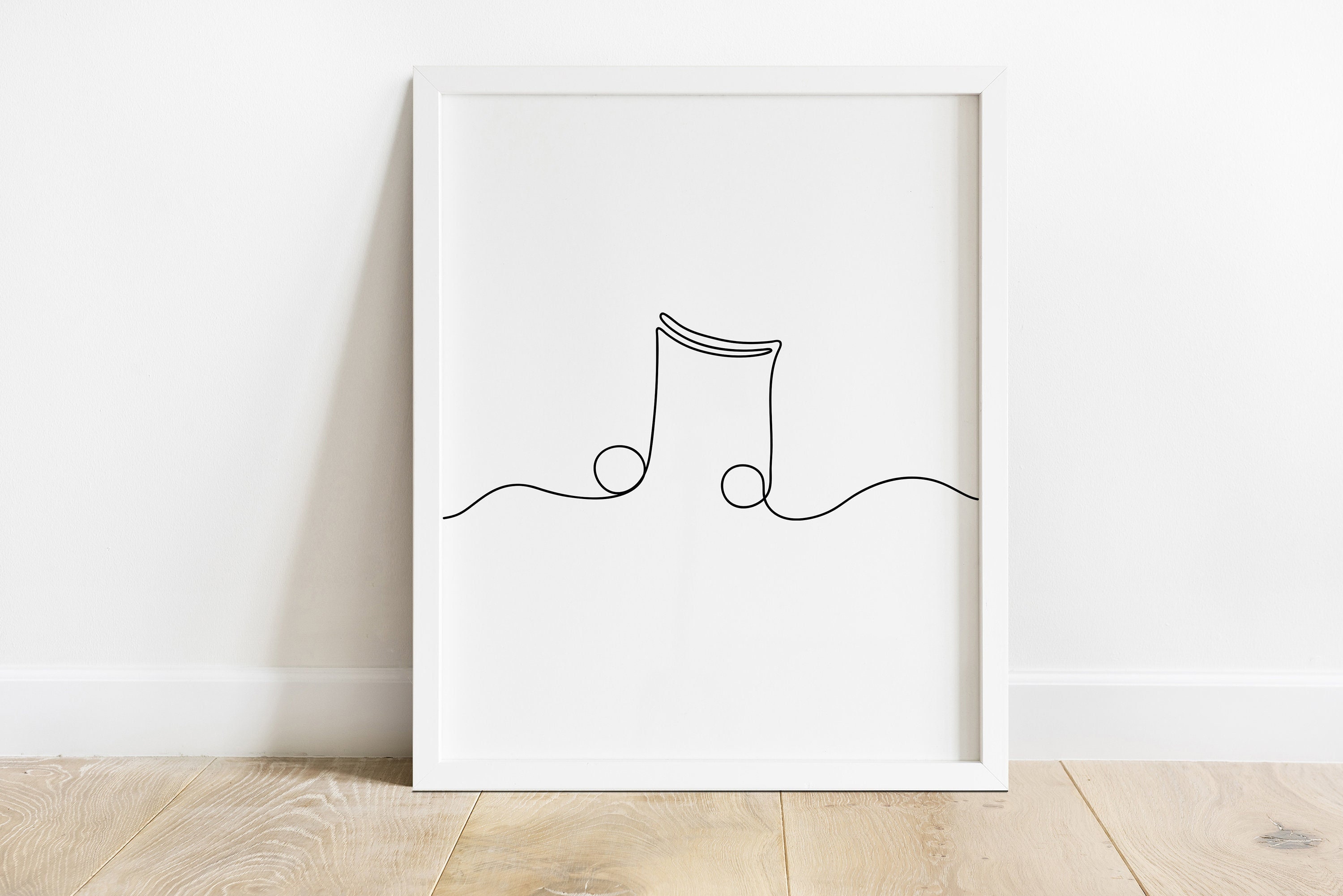 Line Drawing Music Notes Music Notes Line Art Printable Wall - Etsy