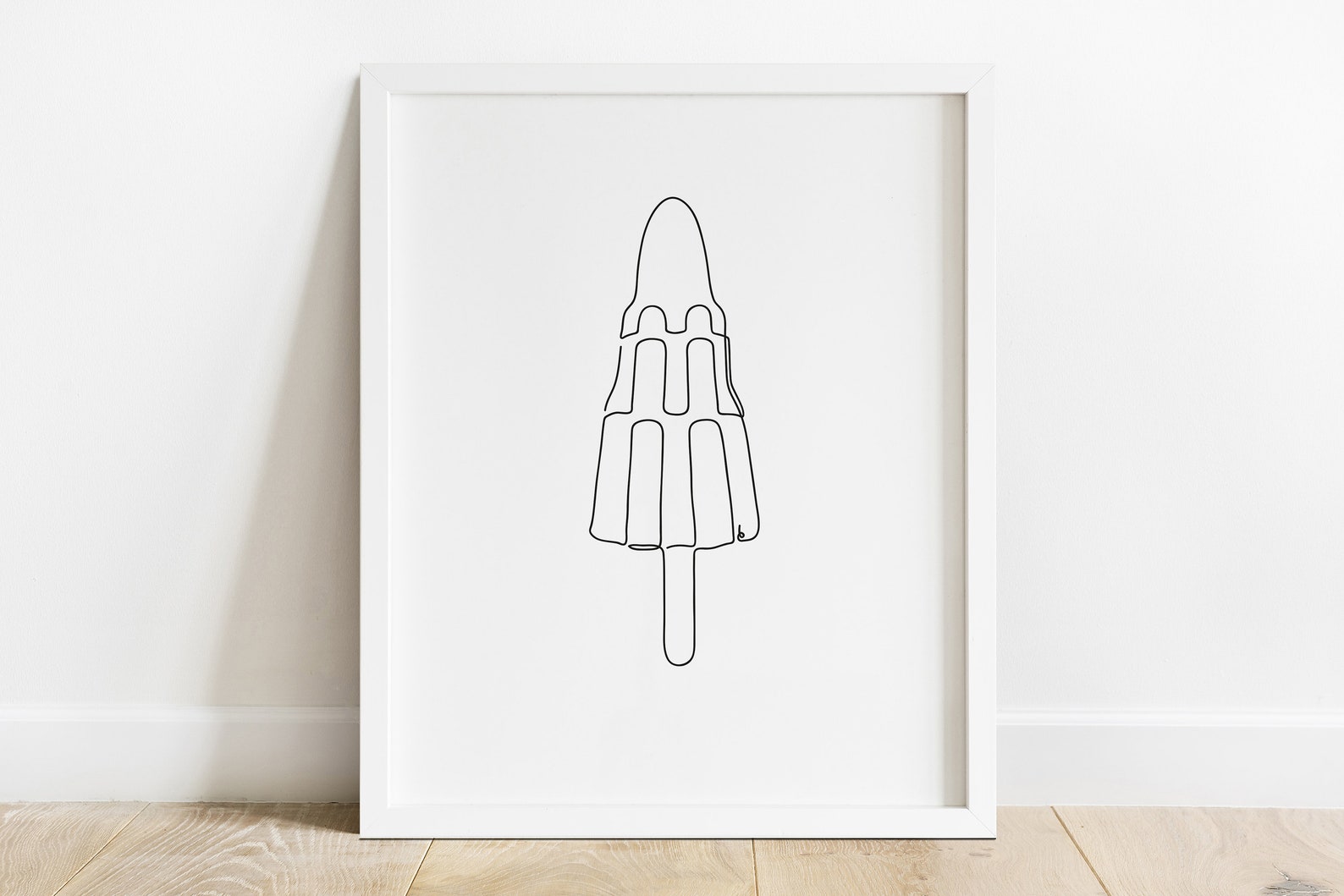 Ice Lolly Line Drawings, Popsicles Line Art, Ice Cream Wall Prints ...