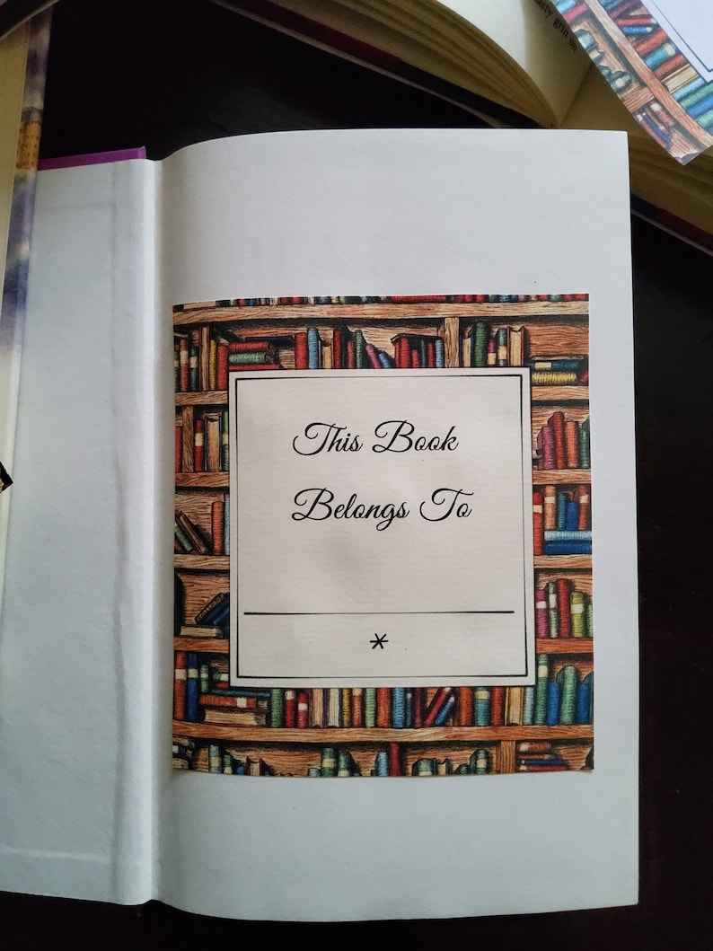 Printable Bookplate, Ex Libris, This Book Belongs To, Bookplates ...