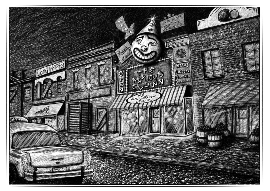 The Wide Window ~ the Anxious Clown Print, A Series of Unfortunate ...