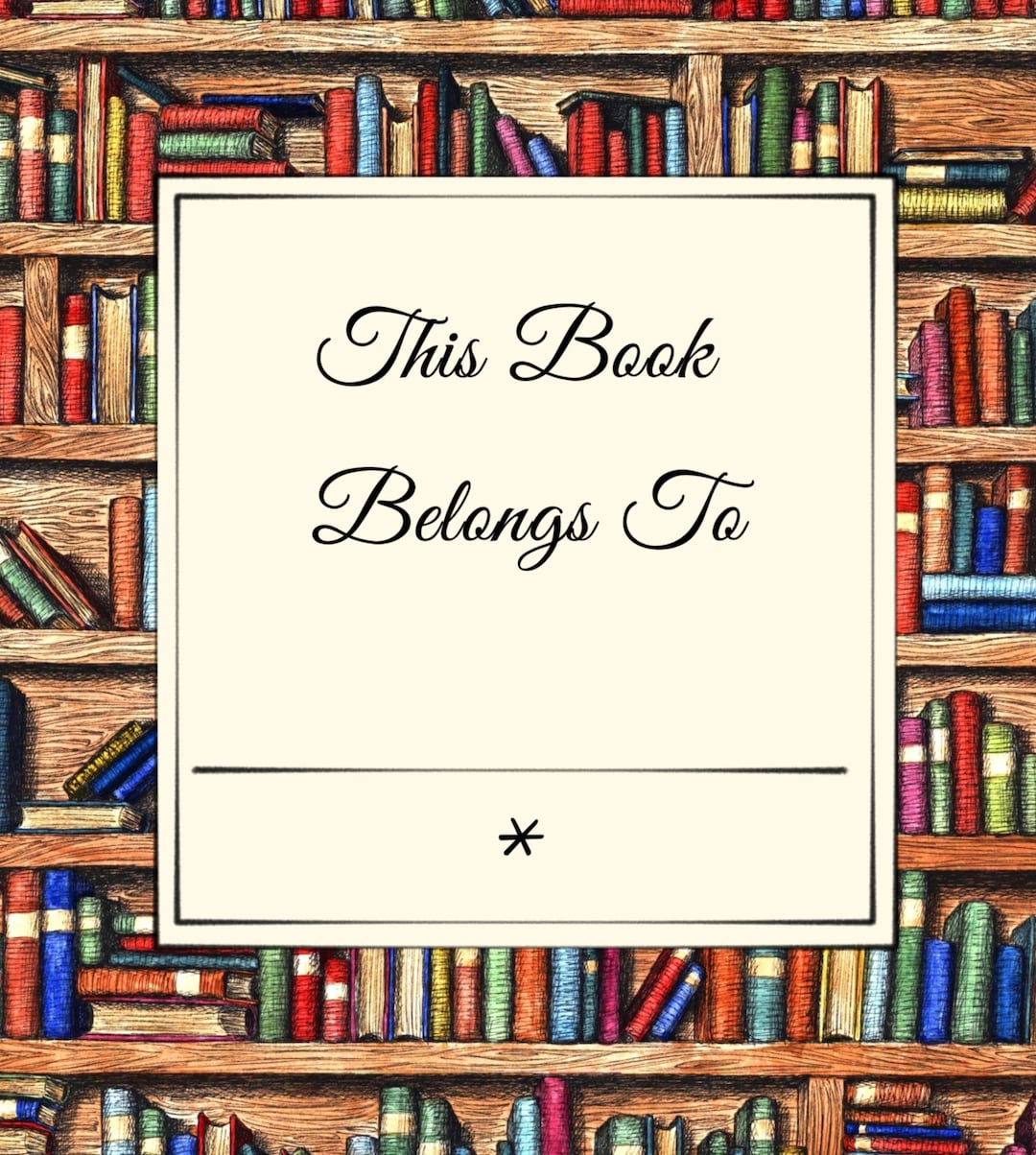 Printable Bookplate, Ex Libris, This Book Belongs To, Bookplates ...
