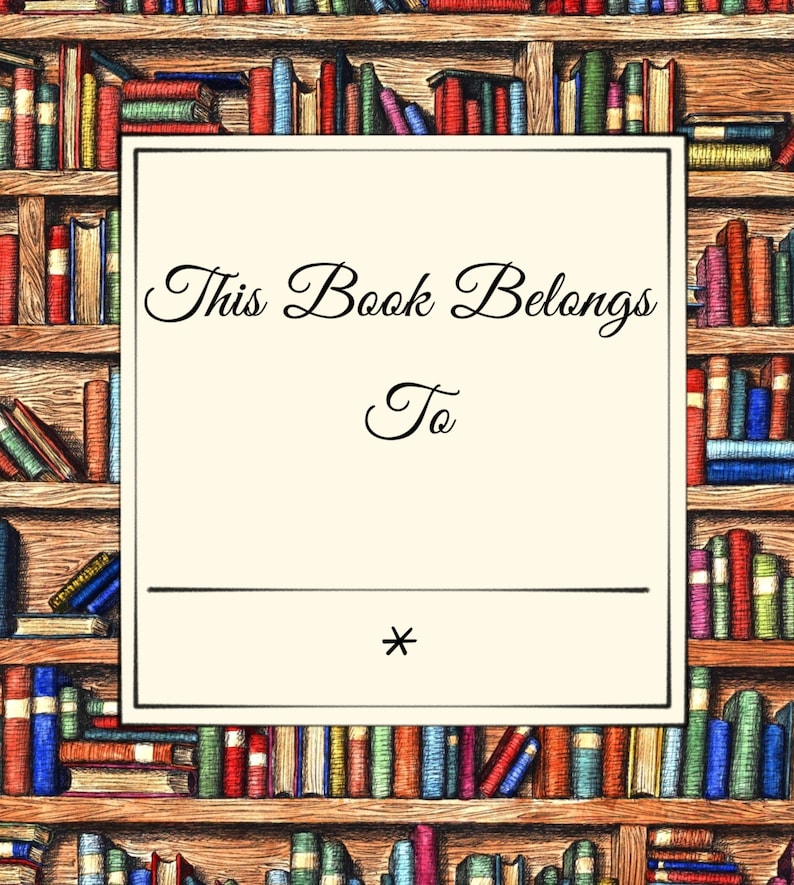 Printable Bookplate, Ex Libris, This Book Belongs To, Bookplates ...