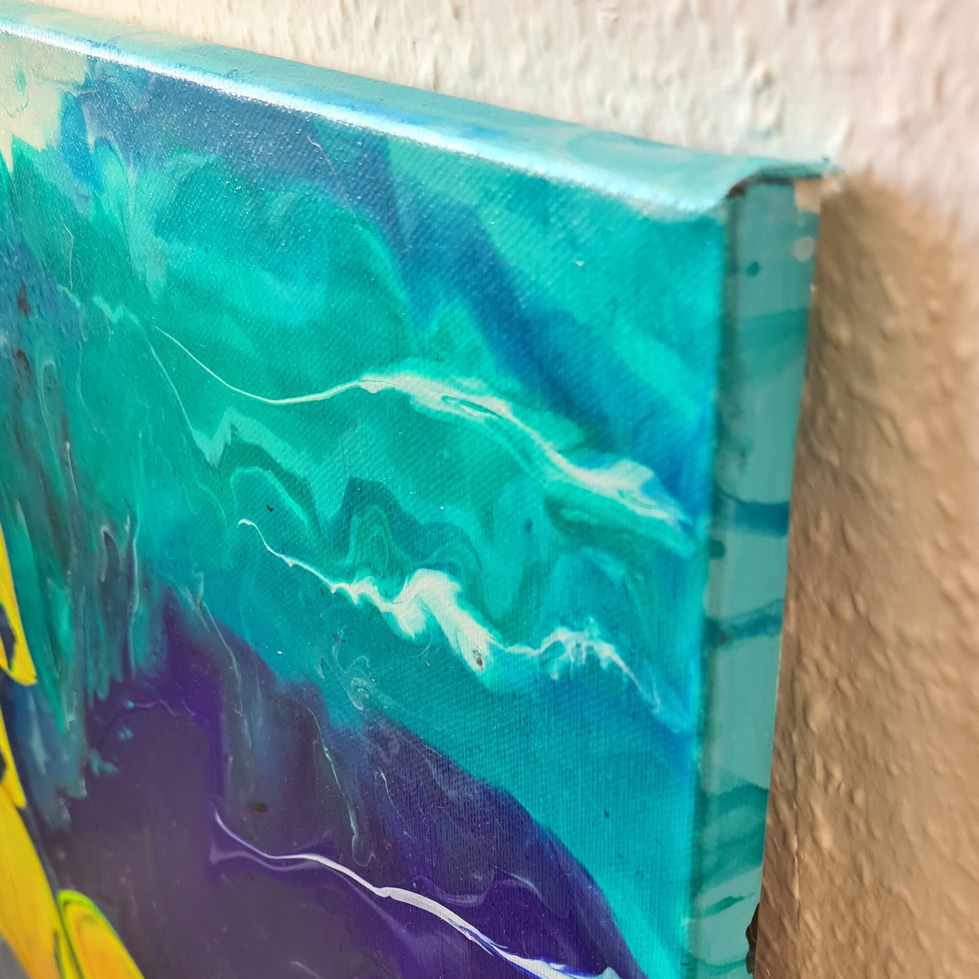 Yellow Fish Painting Handmade Unique Origina - Etsy