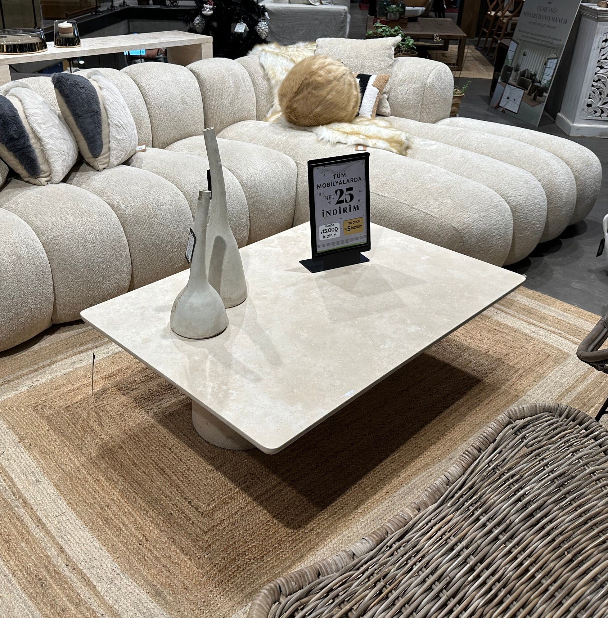 Travertine Coffee Table, Natural Travertine Coffee Table, Living Room ...