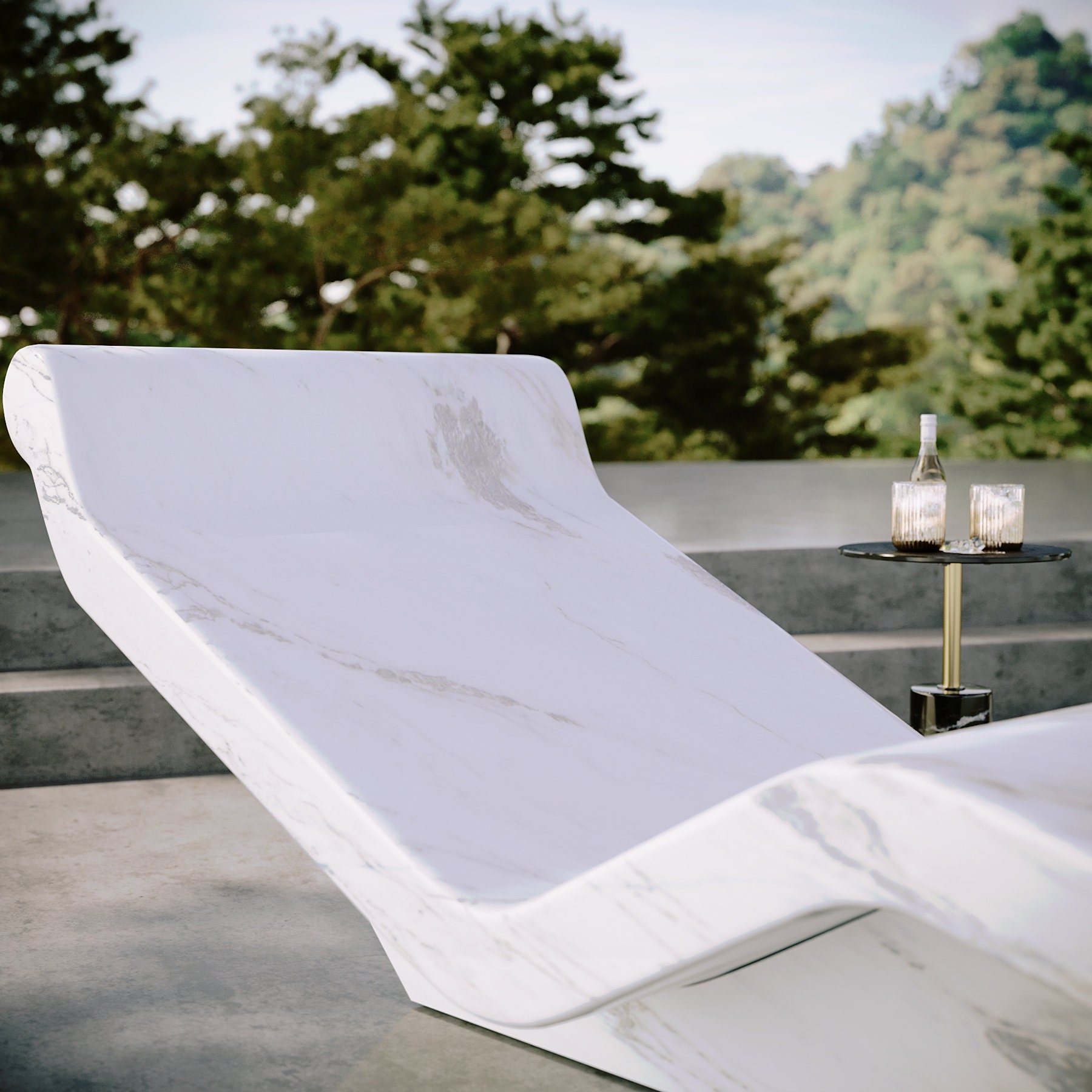 Marble or Travertine Sun Lounger Chaise Longue Sunbed - Etsy