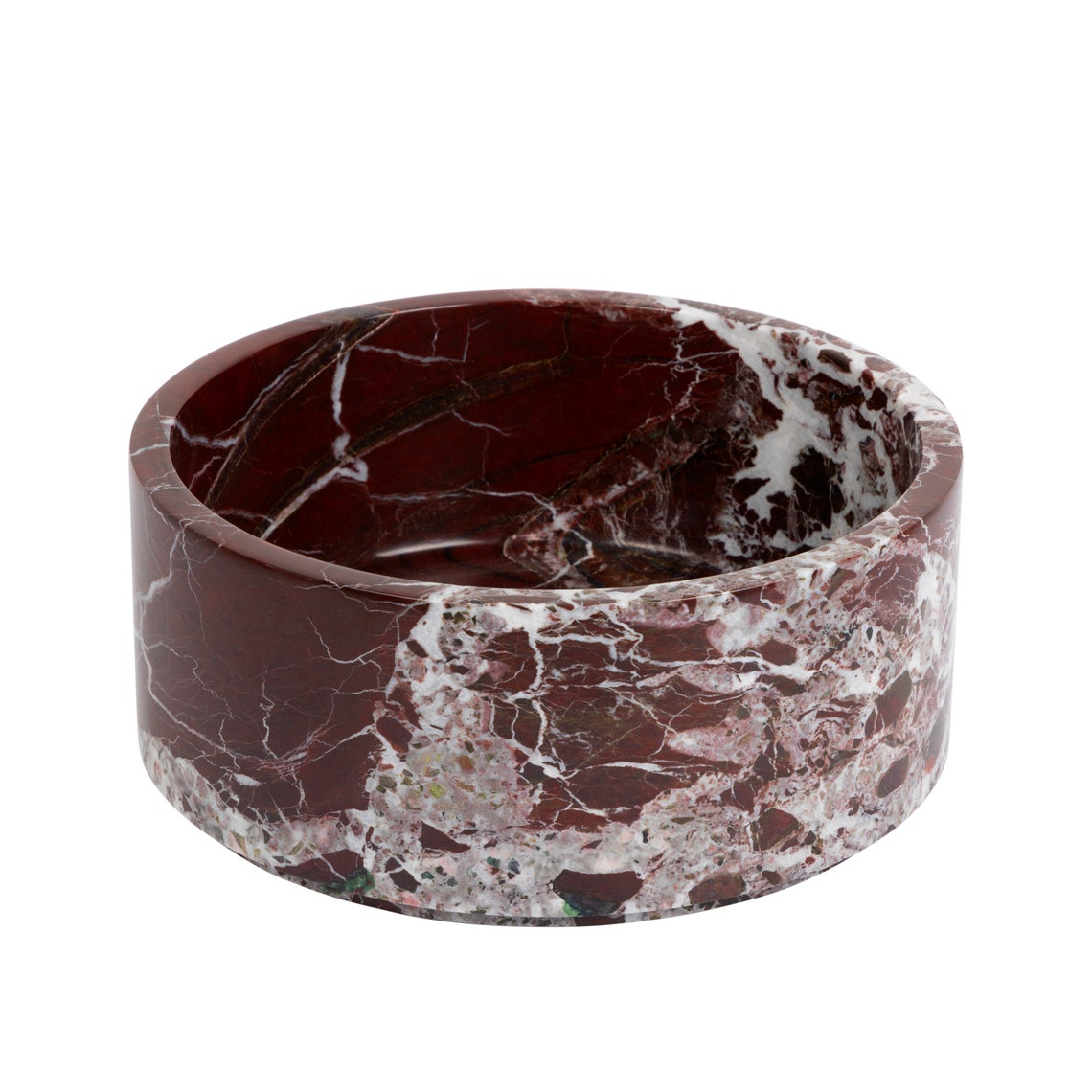 Burgundy Marble Fruit Bowl Luxury Marble Snack Bowl Rose - Etsy