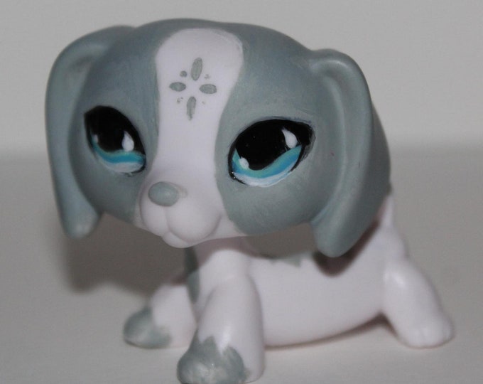 LPS Littlest Pet Shop Dachshund Dog Custom OOAK Hand Painted Gray Dog ...
