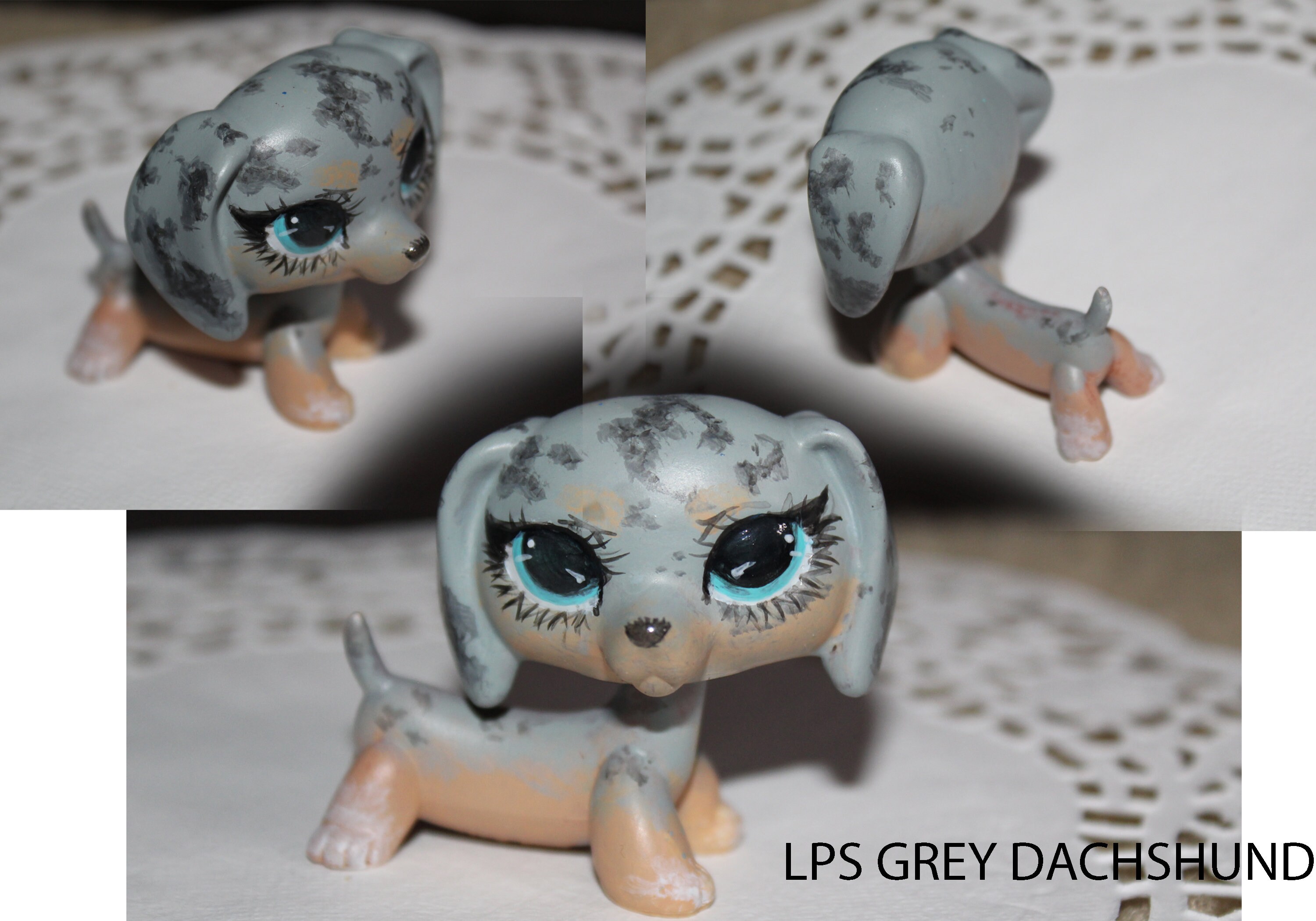 LPS OOAK Custom Collie/Cat/Dog Littlest pet shop hand painted | Etsy