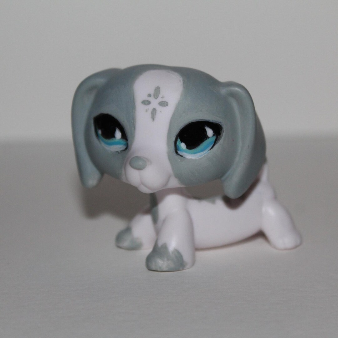 LPS Littlest Pet Shop Dachshund Dog Custom OOAK Hand Painted Gray Dog ...