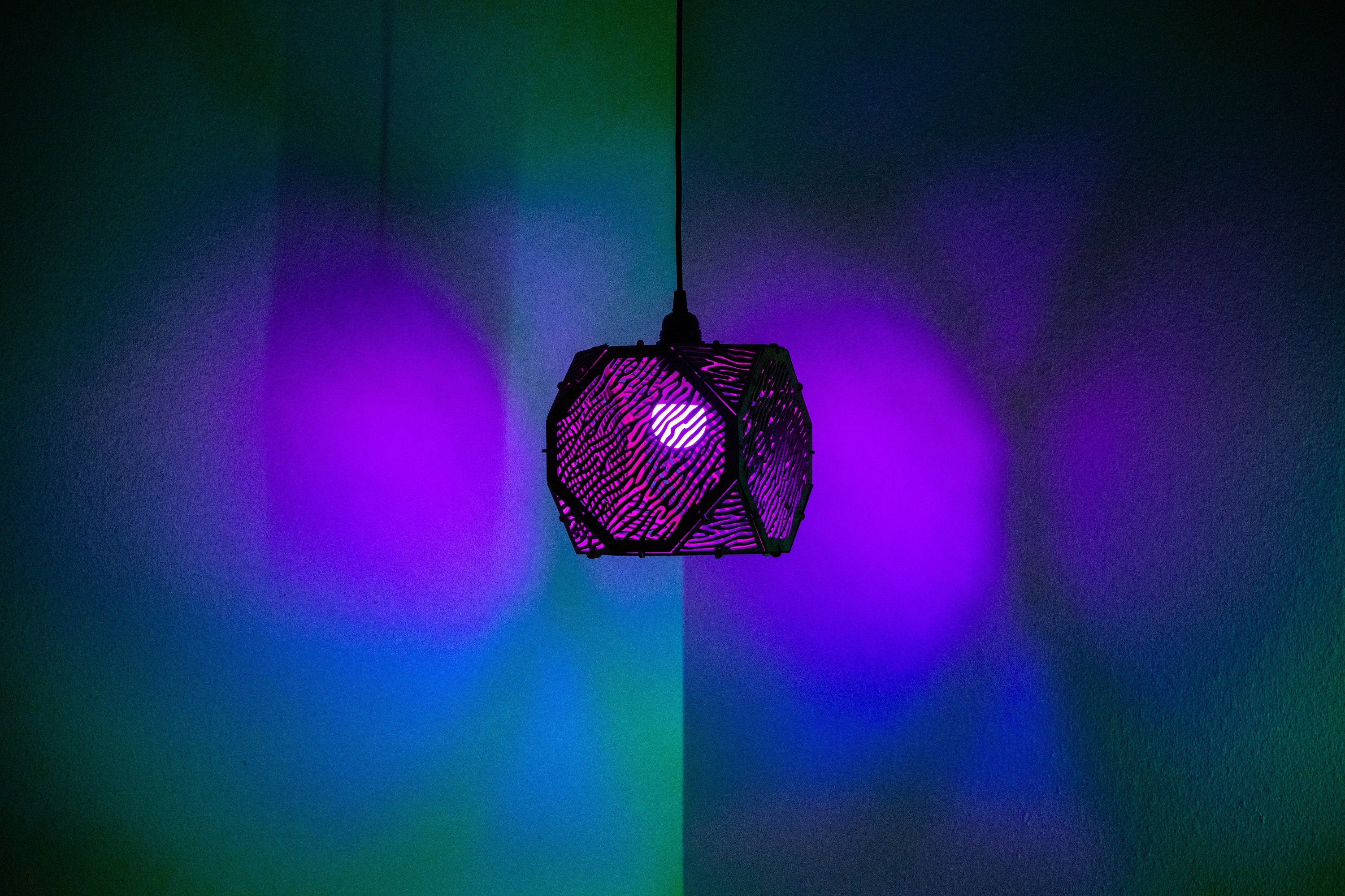 Laser Wood Cut Lantern / Lamp With Color Changing LED - Etsy