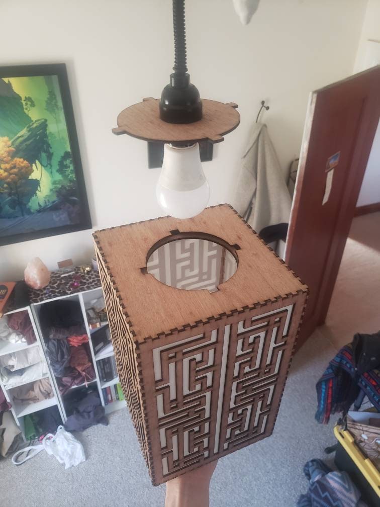 Wood Lantern Ceiling Light Maze - Etsy