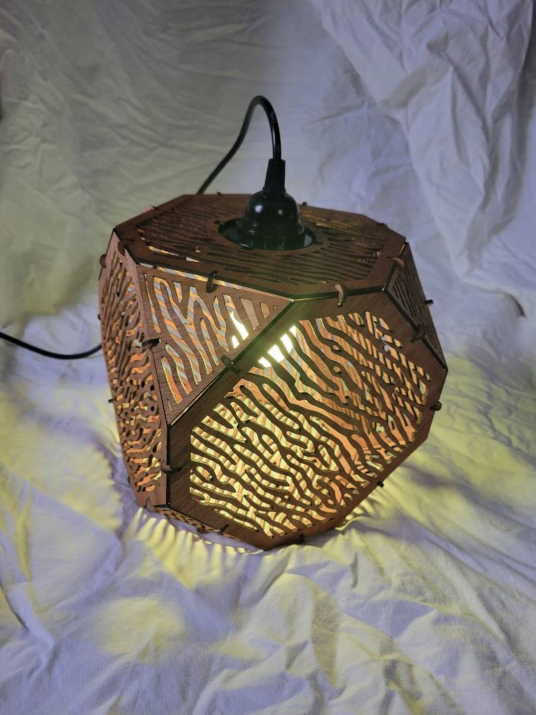 Laser Wood Cut Lantern / Lamp With Color Changing LED - Etsy