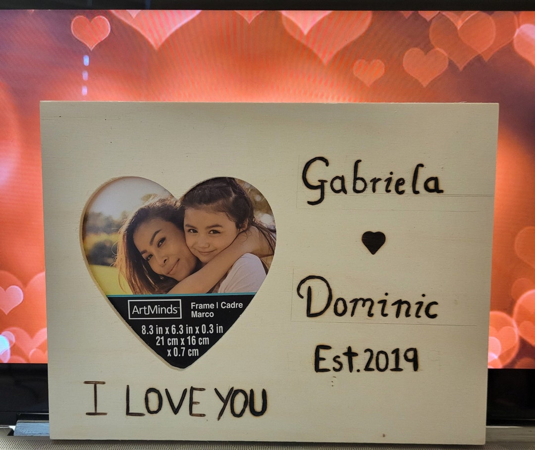 Personalized Standing Heart Frame - Etsy