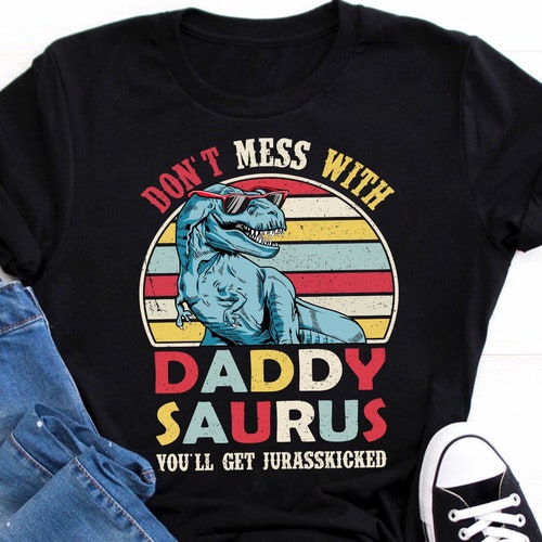 Daddy Saurus Shirtdaddysaurus Shirt papasaurus Shirtdad - Etsy