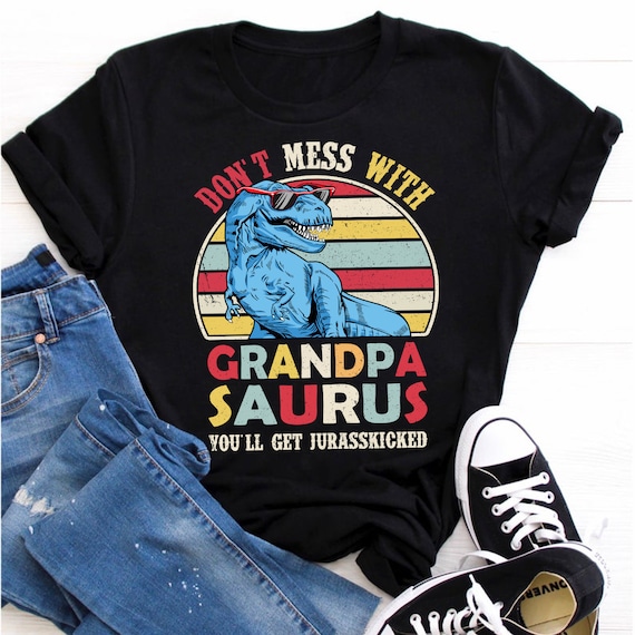 Grandpa Saurus Shirt Grandpa T-shirt Grandpasaurus Tee - Etsy