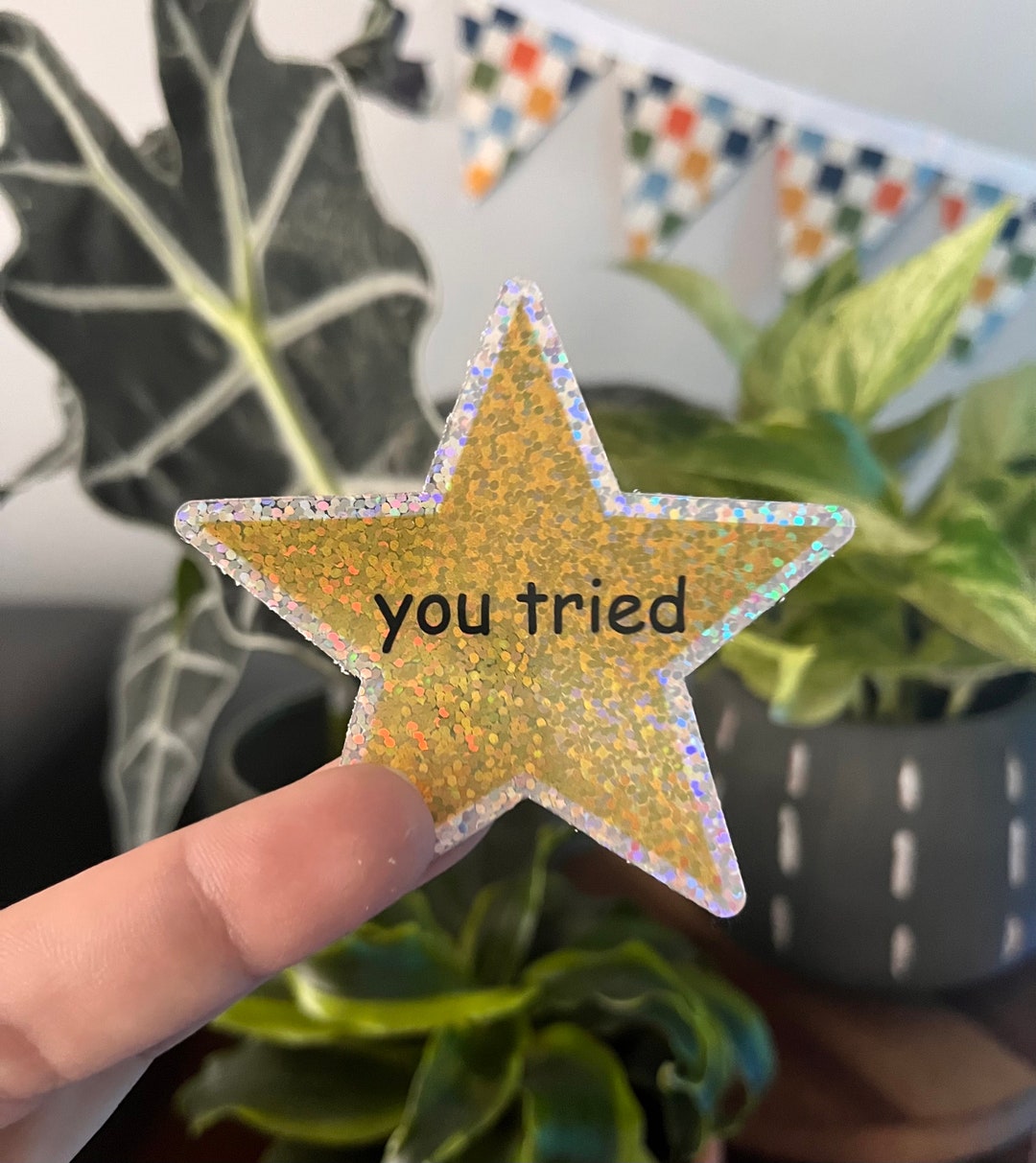 You Tried Holographic Sticker / Silly Gift / Fun Stickers - Etsy