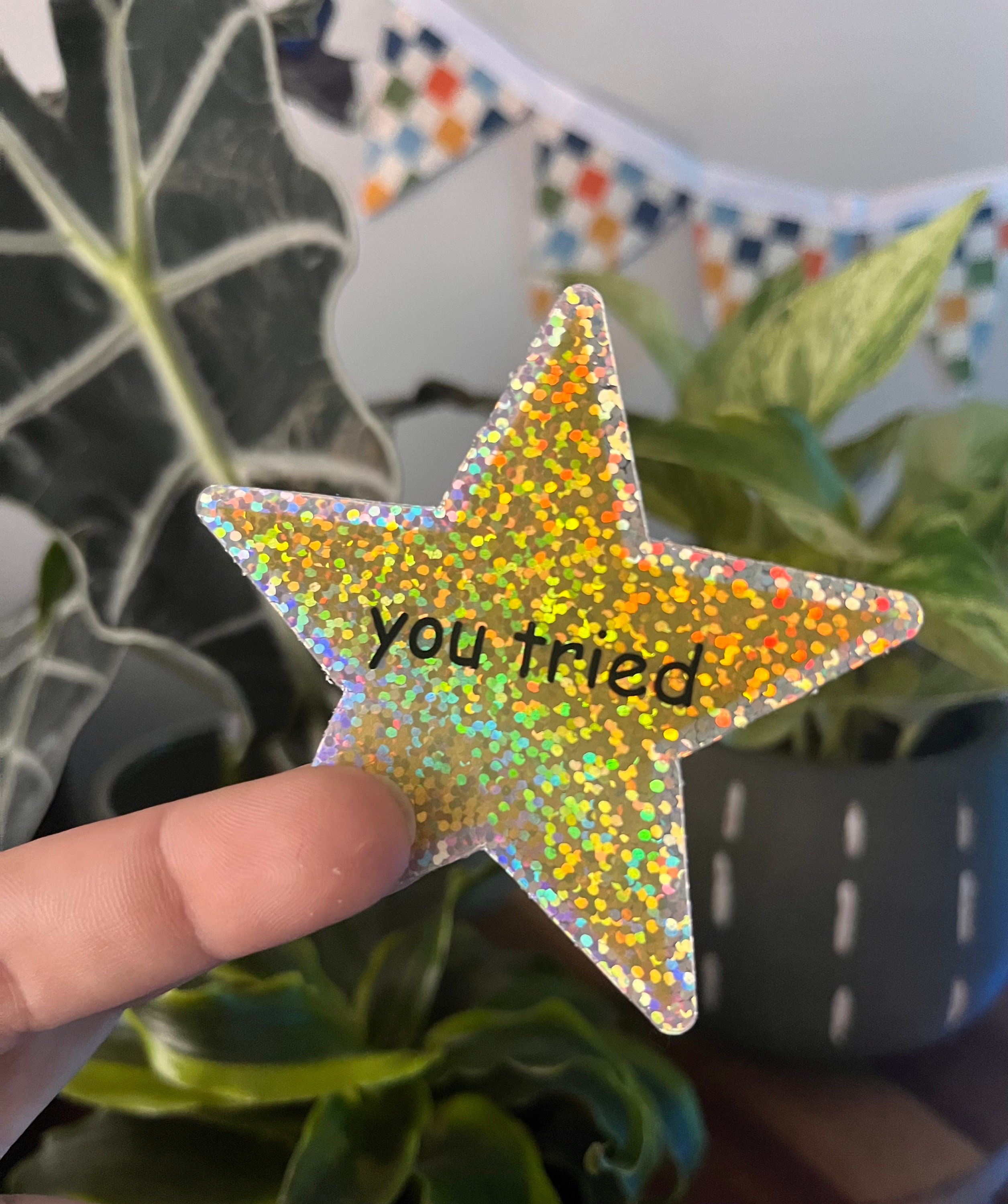 You Tried Holographic Sticker / Silly Gift / Fun Stickers - Etsy