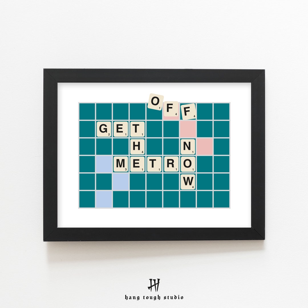 Get off the Metro Scrabble Newcastle Art Print - Etsy