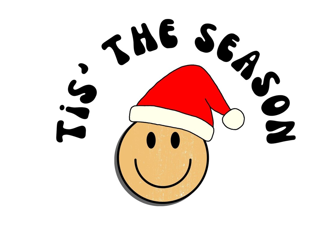 Tis' the Season Smiley Retro PNG - Etsy