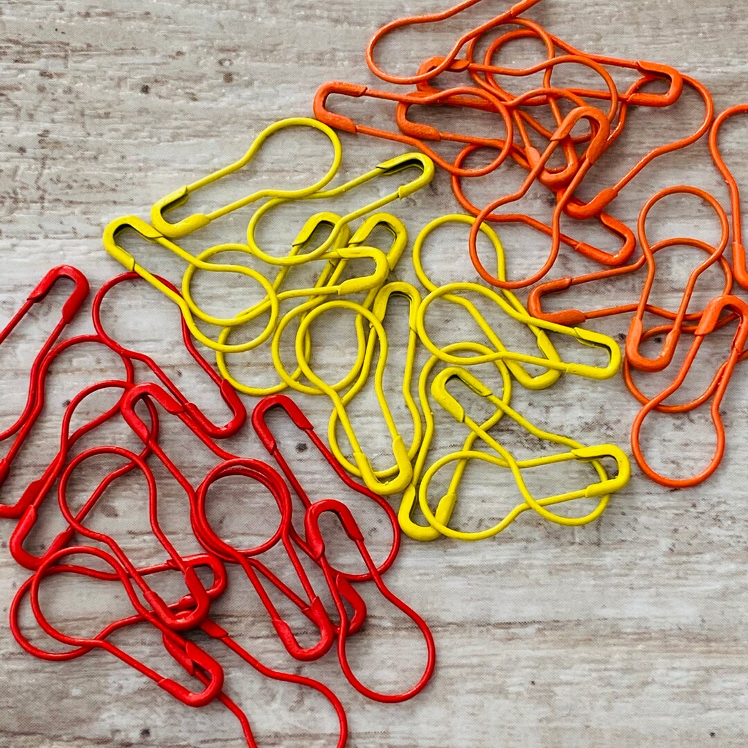 40 Bulb Pin Markers - Red, Yellow and Orange Mix, Metal Gourd Pins ...