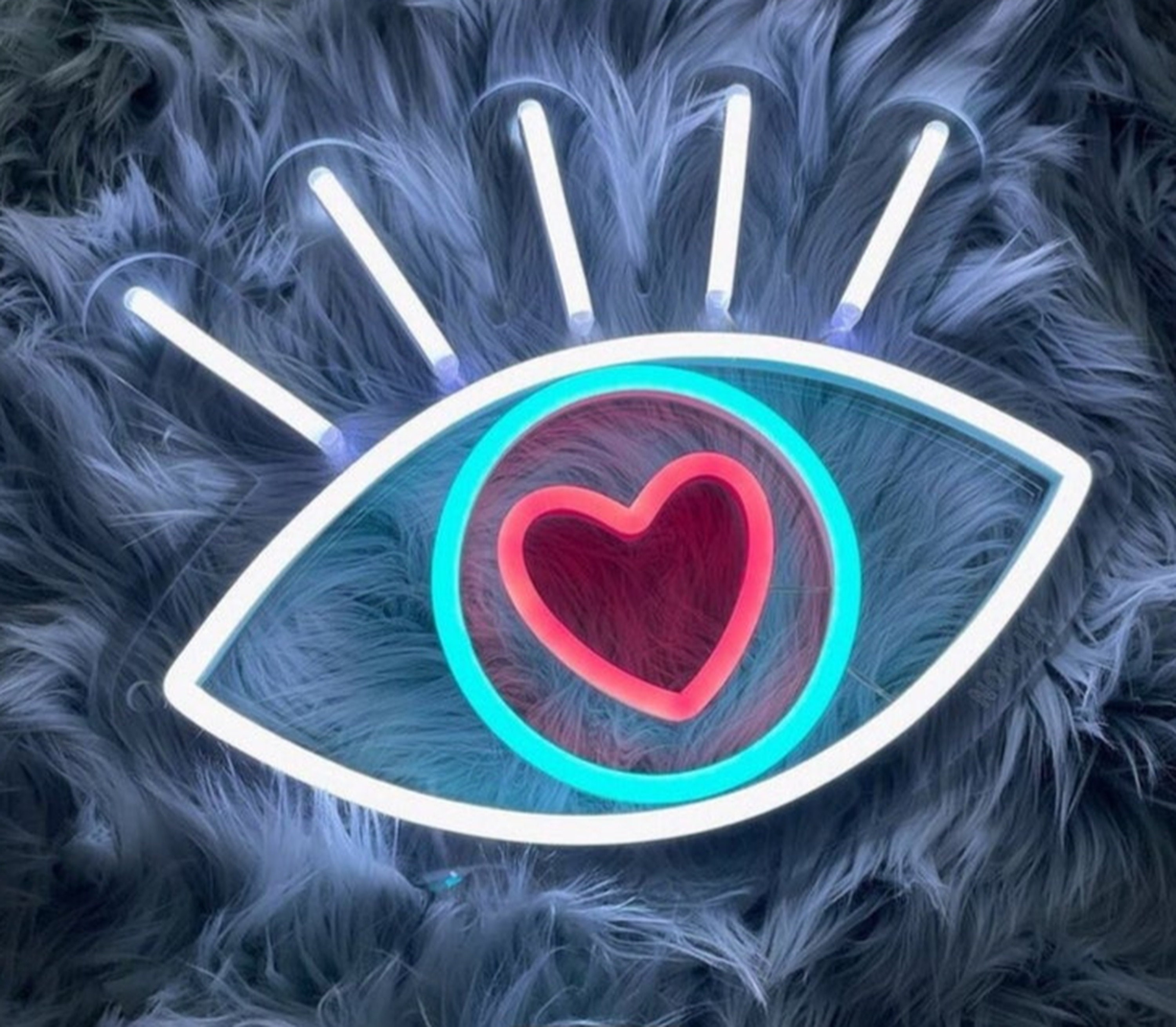 Neon blue zoom logo - flostoun