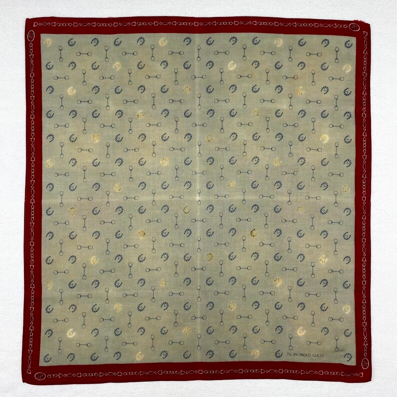PAOLO GUCCI Bandana Handkerchief Neckerchief Neckwear Scarf Classic ...