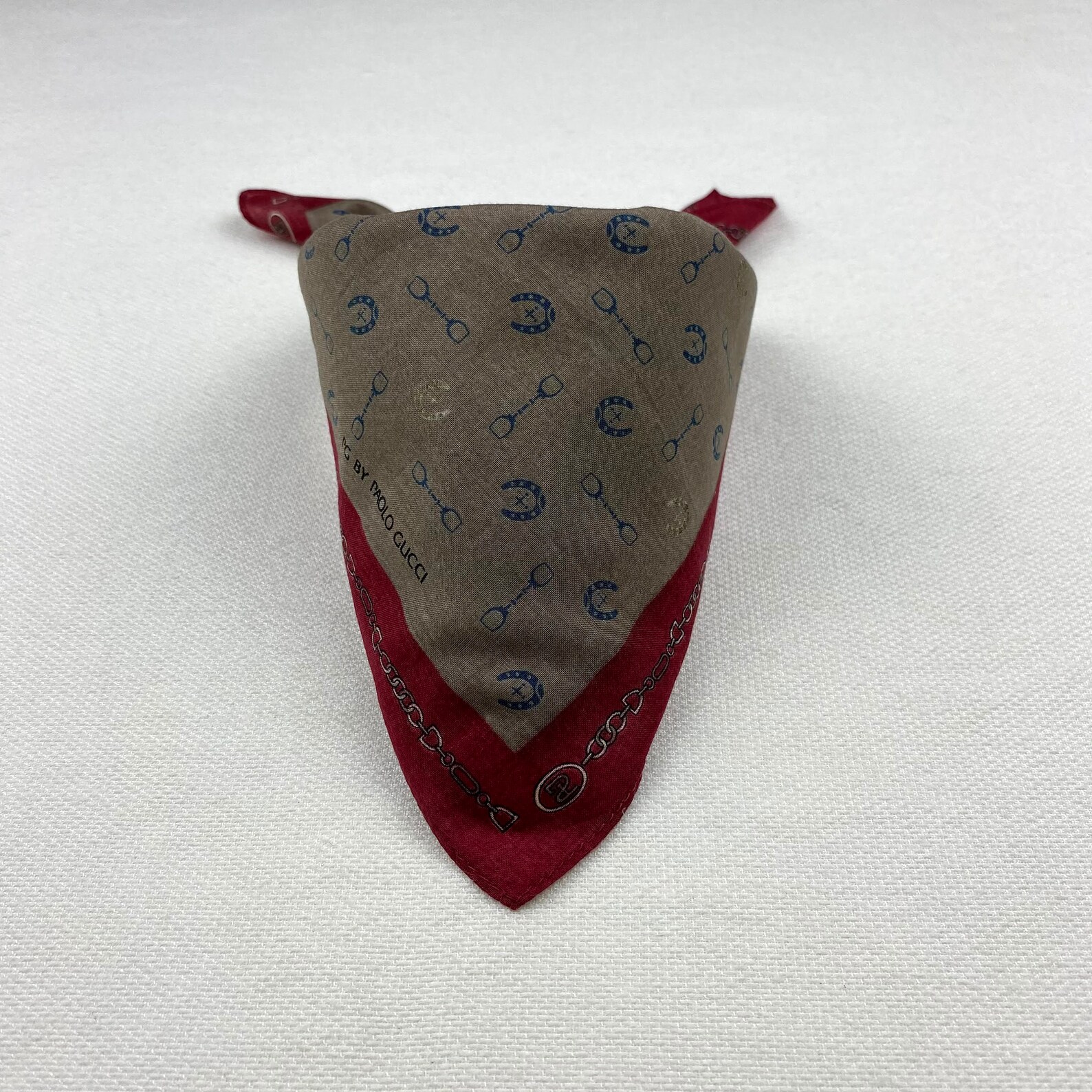 PAOLO GUCCI Bandana pañuelo cuello pañuelo bufanda clásico vintage ...