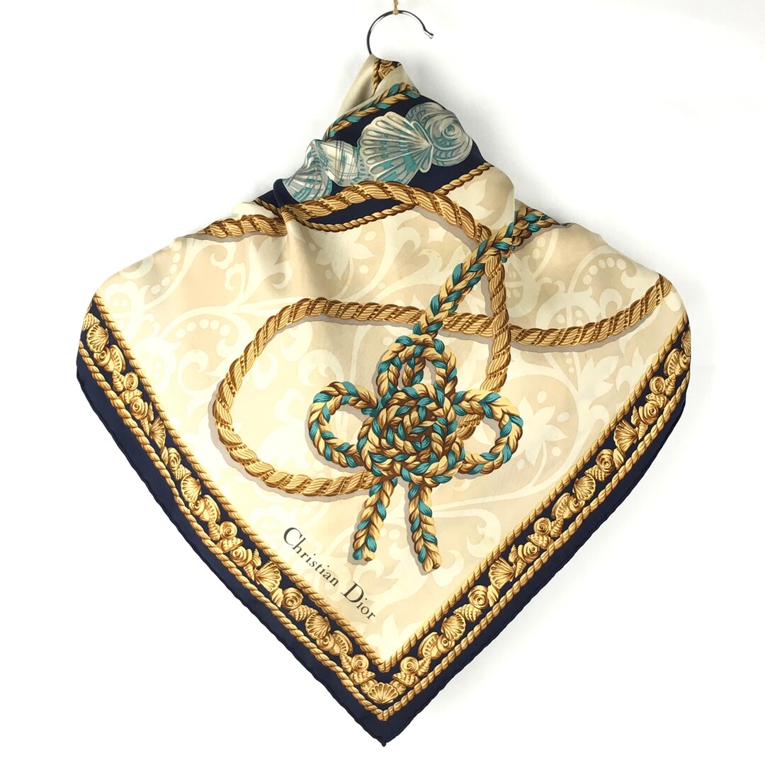 Vintage Christian Dior Silk Scarf Christian Dior Oblique Shawl Dior ...