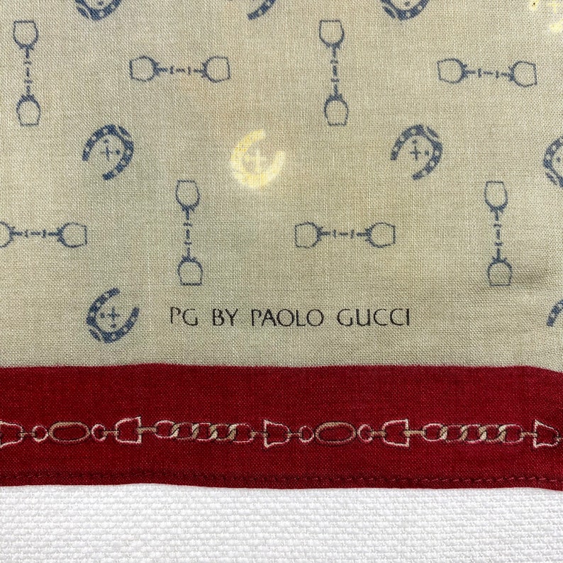 PAOLO GUCCI Bandana Handkerchief Neckerchief Neckwear Scarf Classic ...