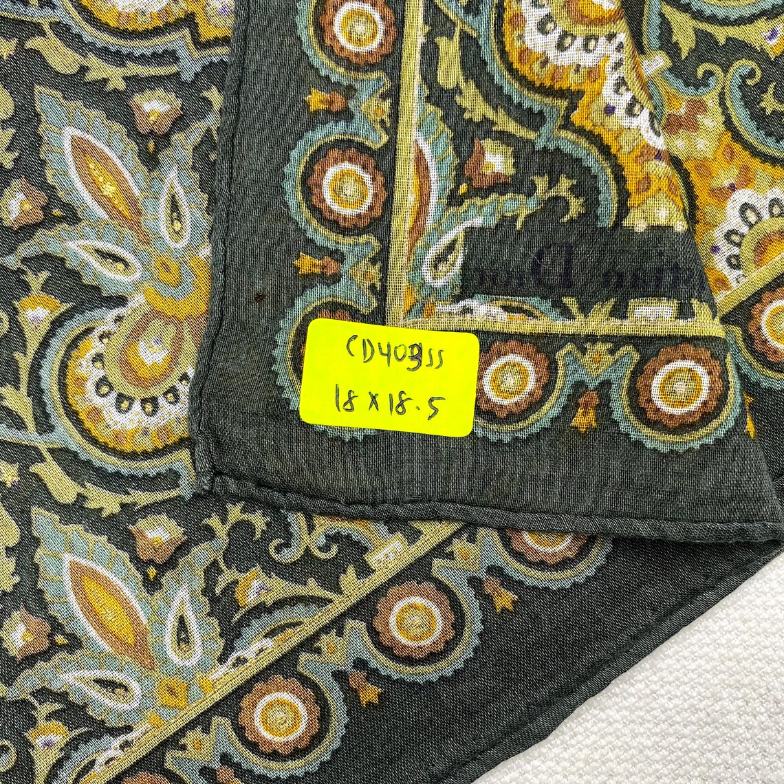 CHRISTIAN DIOR Bandana Handkerchief Neckerchief Neckwear Classic Design ...