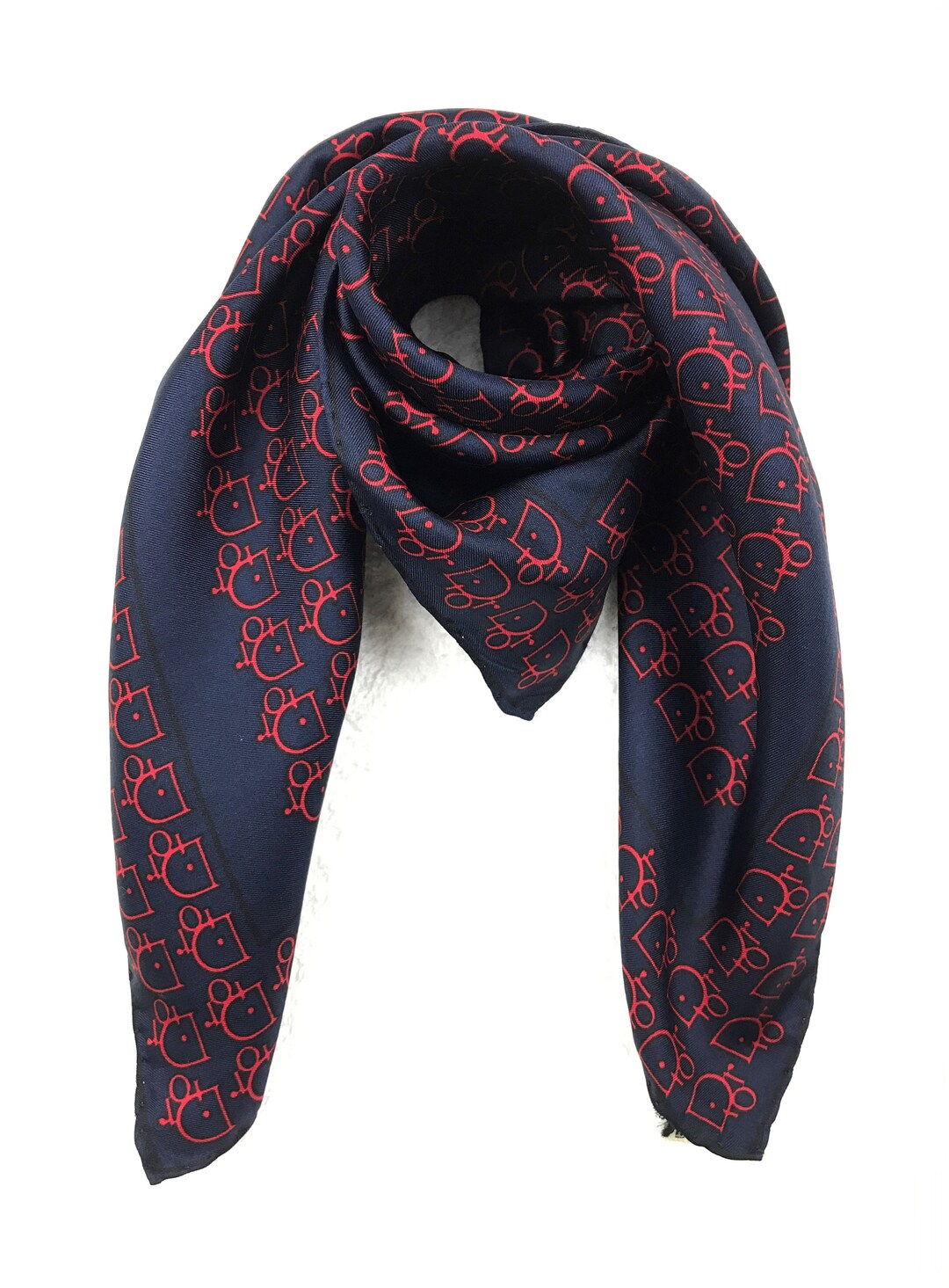 Vintage Christian Dior Silk Scarf Christian Dior Oblique Shawl Dior ...