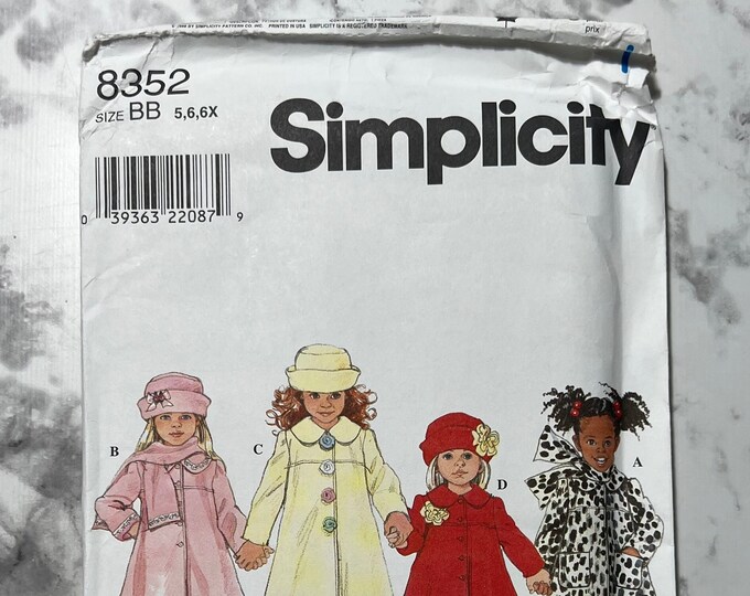 90s Child's Coat or Jacket, Pants, Hat and Scarf Pattern, Girl's ...