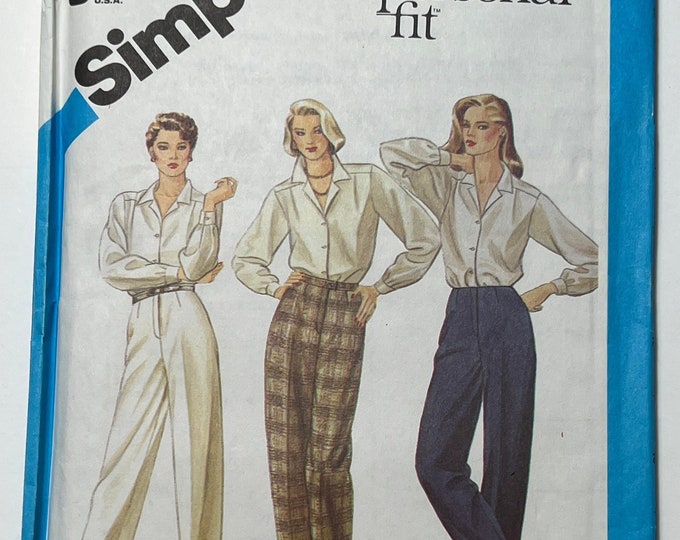 80s Personal Fit Misses Proportioned Pants Pattern, High Waist Straight ...