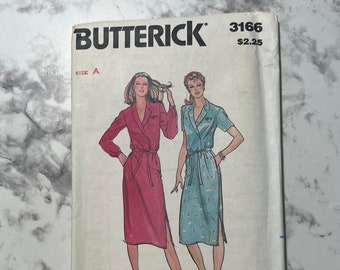 80s Misses' Dress and Belt Pattern, Long or Short Sleeve Dress Pattern ...