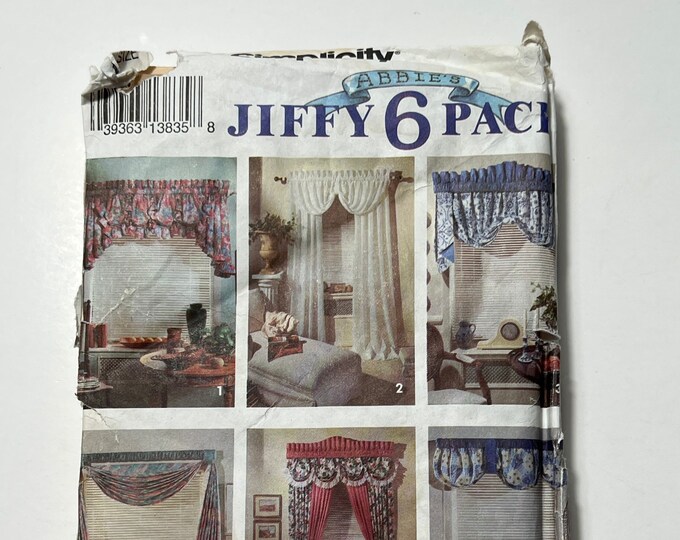 90s Jiffy 6 Pack "abbies" Window Treatments Pattern, 6 Different ...