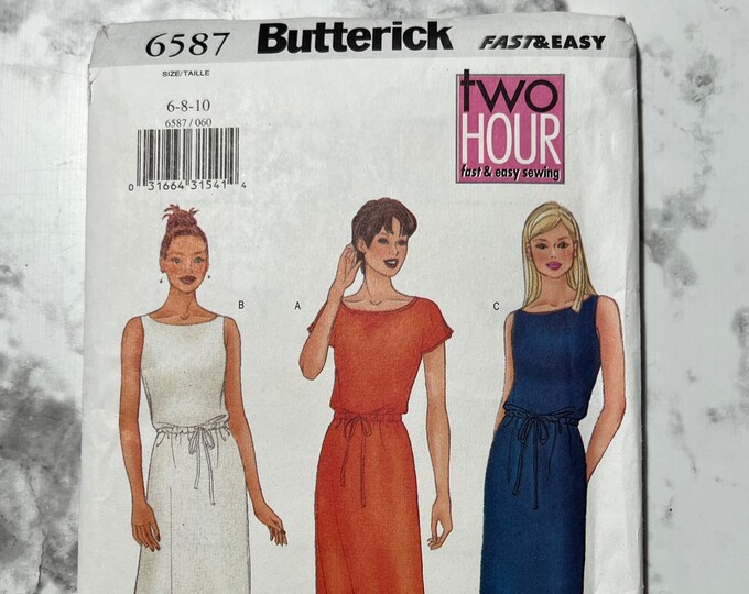 Early 2000s 2 Hour Fast and Easy Sewing Project, Very Easy Misses Dress ...