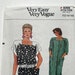 80s Very Easy Misses Dress Pattern, Loose Fitting Dress With Patch ...