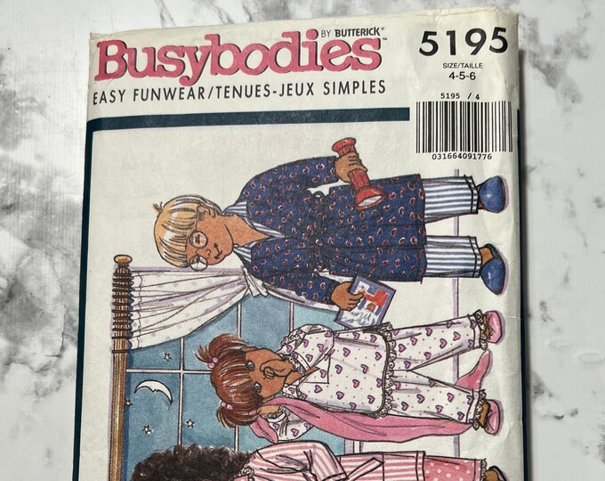 90s Busybodies Very Easy Toddlers/childrens Robe, Top, and Pants ...