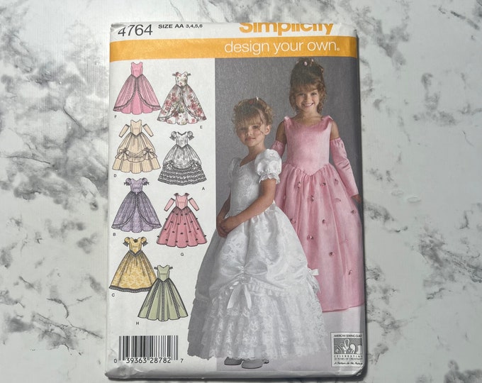 Early 2000s Child's Design Your Own Special Occasion Dress Pattern ...