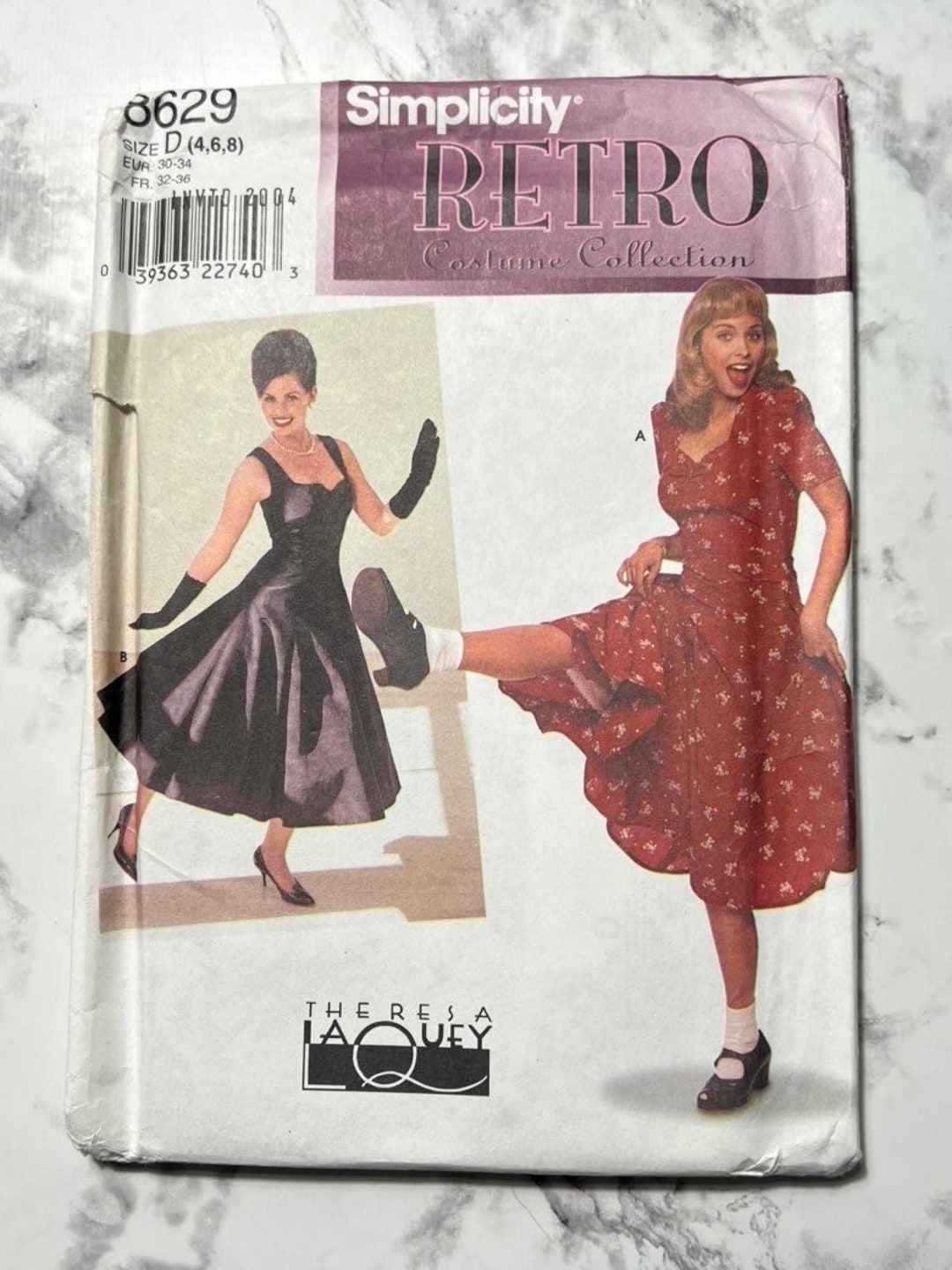 Retro Costume Collection, Misses Swing Dress Pattern, 50s Style Dress With Flared Skirt ...