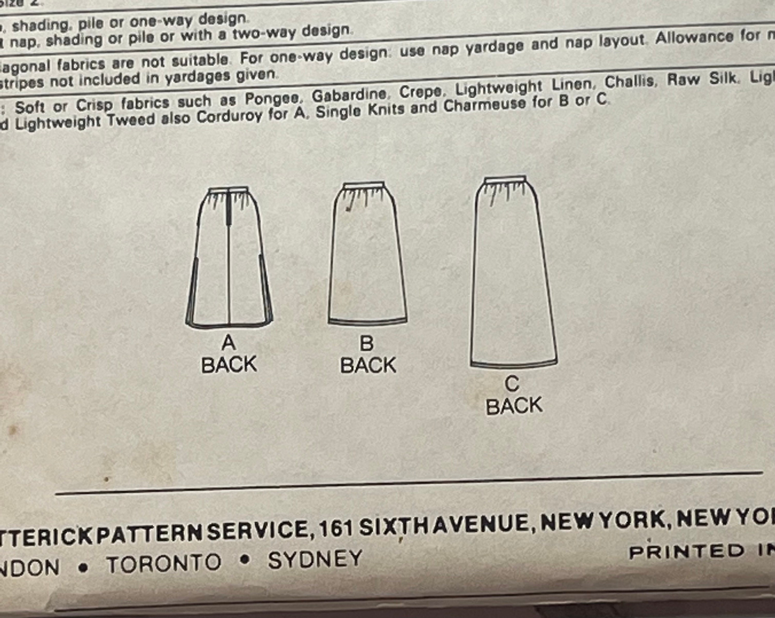 80s Fast and Easy Misses Skirt Pattern, High Waist Midi or Maxi Length ...