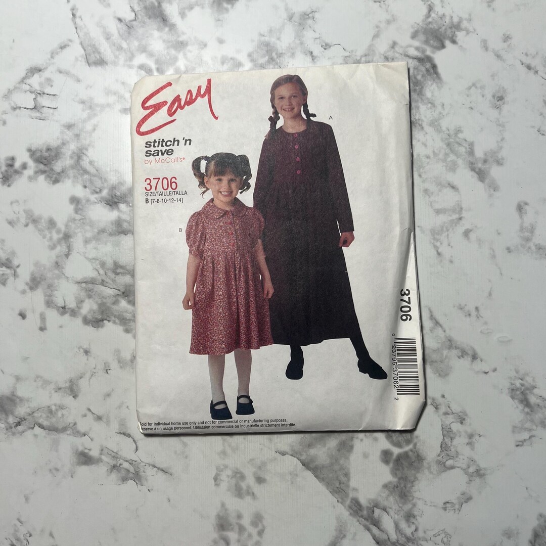 Early 2000s Easy Children's and Girls' Dresses Pattern, MISSING POCKET ...