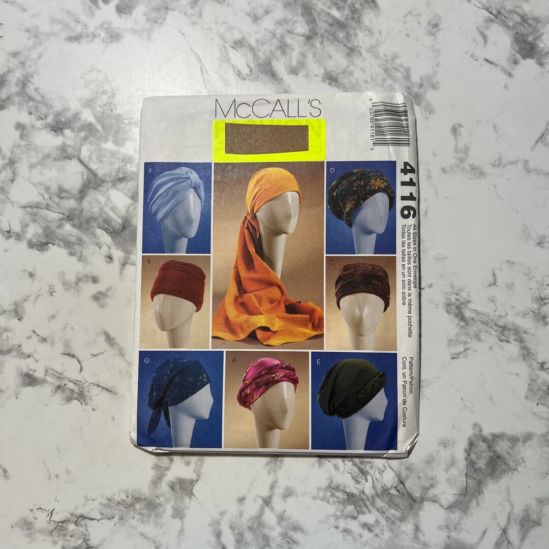 Early 2000s Fashion Accessories Turbans, Headwrap, and Hats Pattern ...