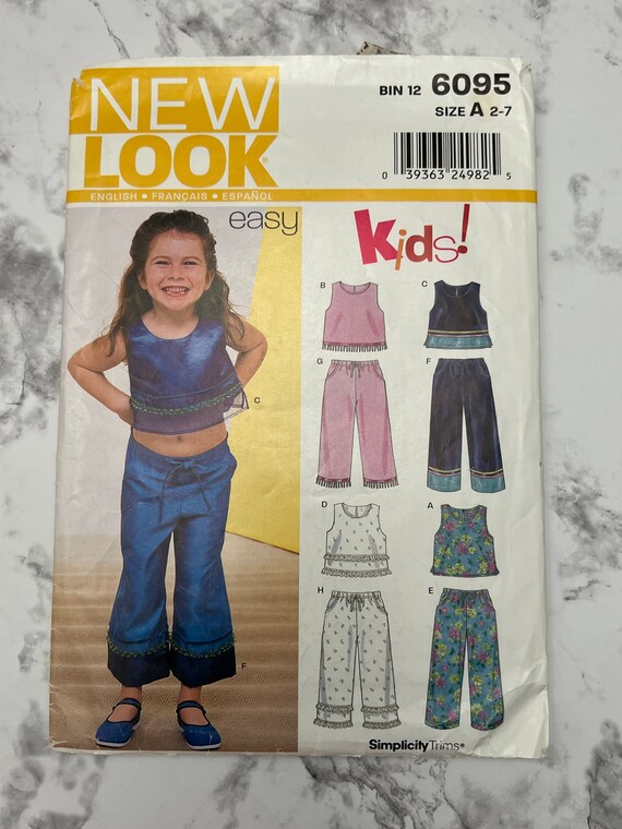 2000s Easy Childrens Top and Pants Pattern Sleeveless Girls - Etsy