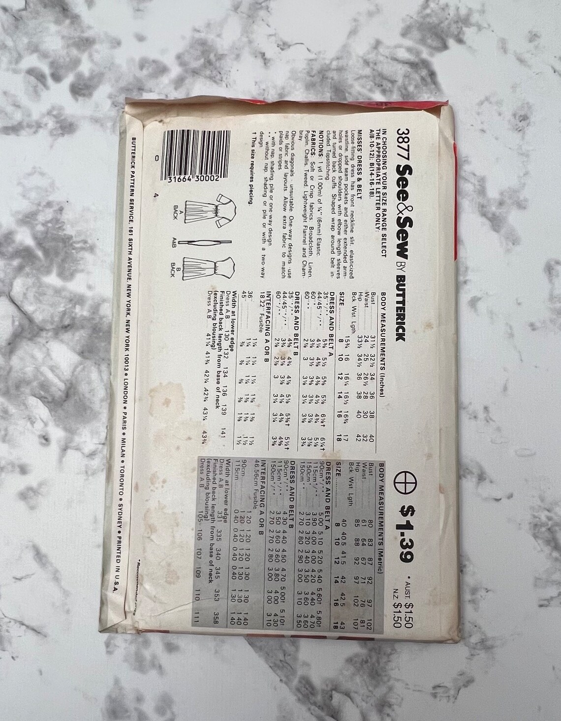 80s Misses Dress and Belt Pattern, Sleeveless or Elbow Length Sleeve ...