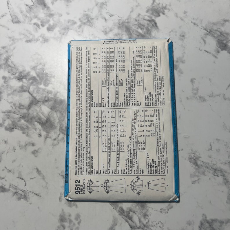 80s Toddlers' Dress in 2 Lengths & Pants Pattern, Long or Short Sleeve ...